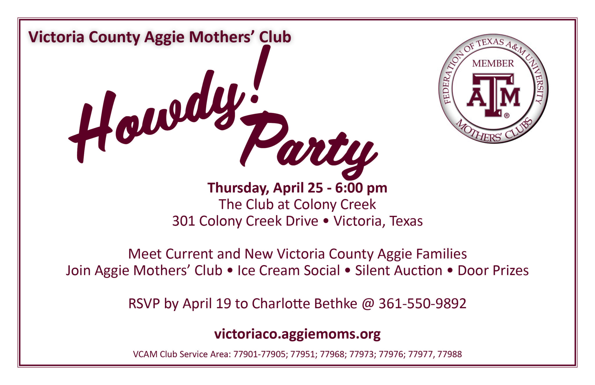 Howdy Party | Victoria Aggie Moms' Club
